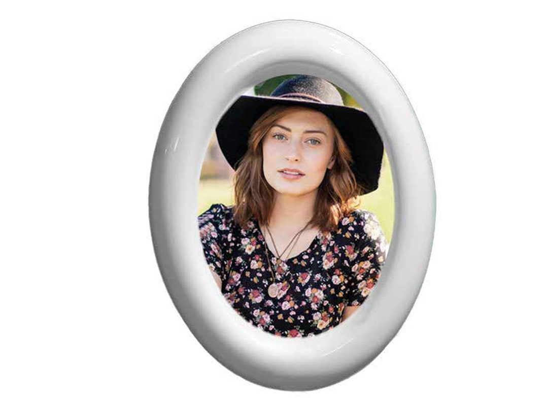 Ceramic Oval Frame for Headstone Memorial Photo Plaque With - Etsy