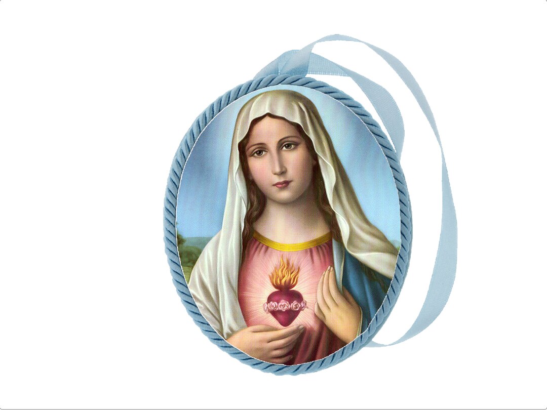 Vintage Blessed Mary Crib Medal – Sacred Heart, Catholic Baby Gift - Etsy