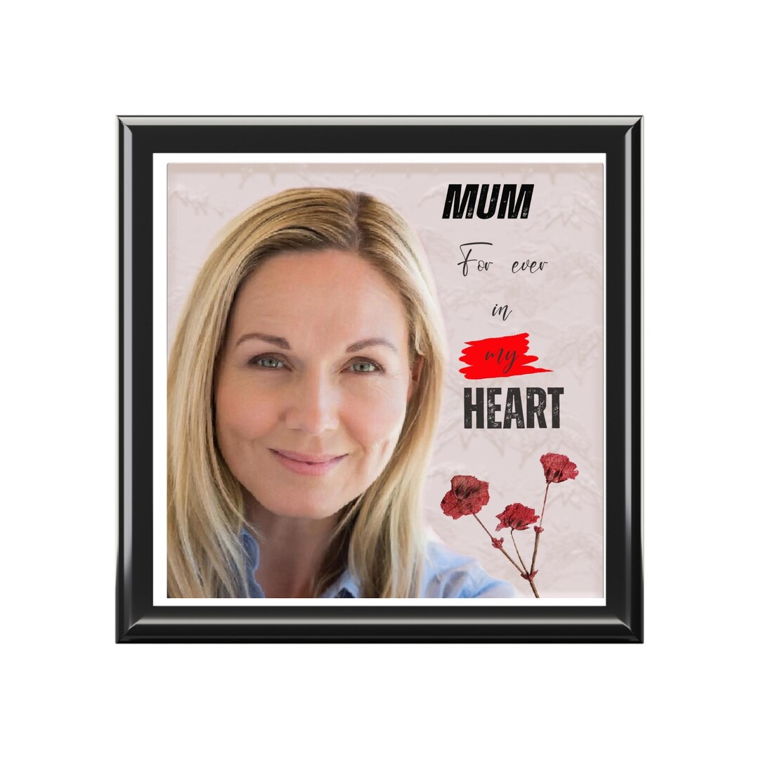 Ceramic Memorial Photo Frame Memory Box With Ceramic Tiles Loving Sign ...