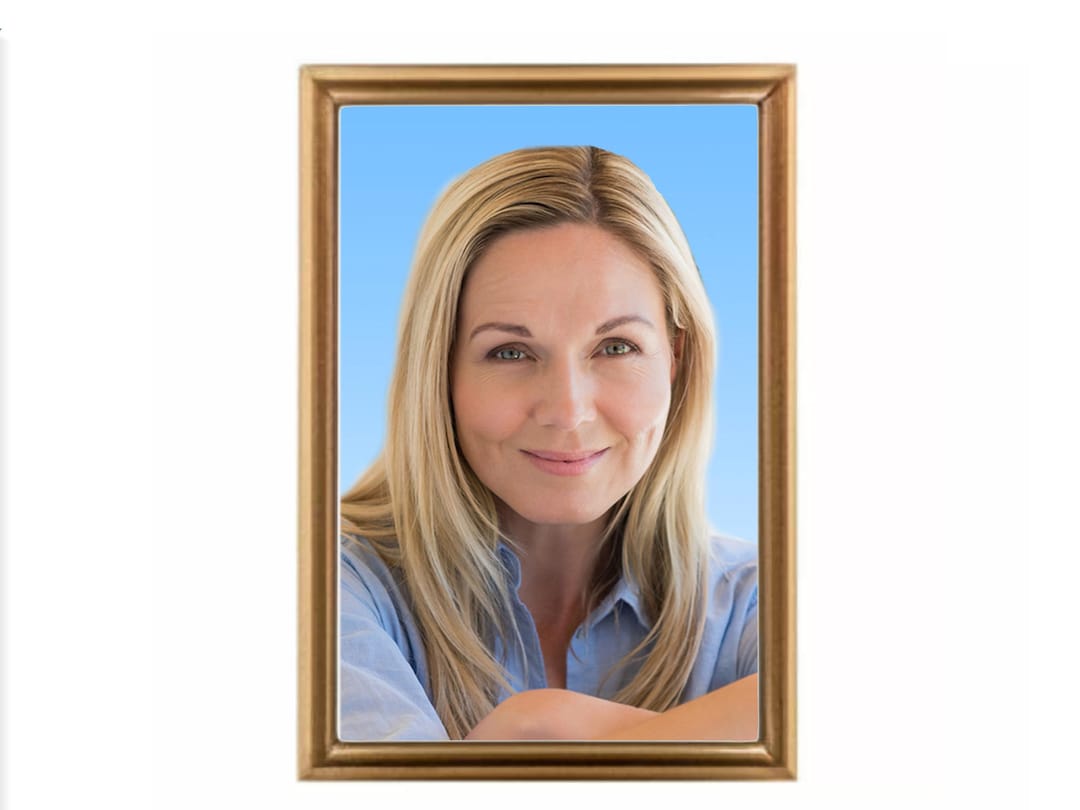 Solid Brass Photo Frame for Gravestone| Rectangular Bronze Display for ...