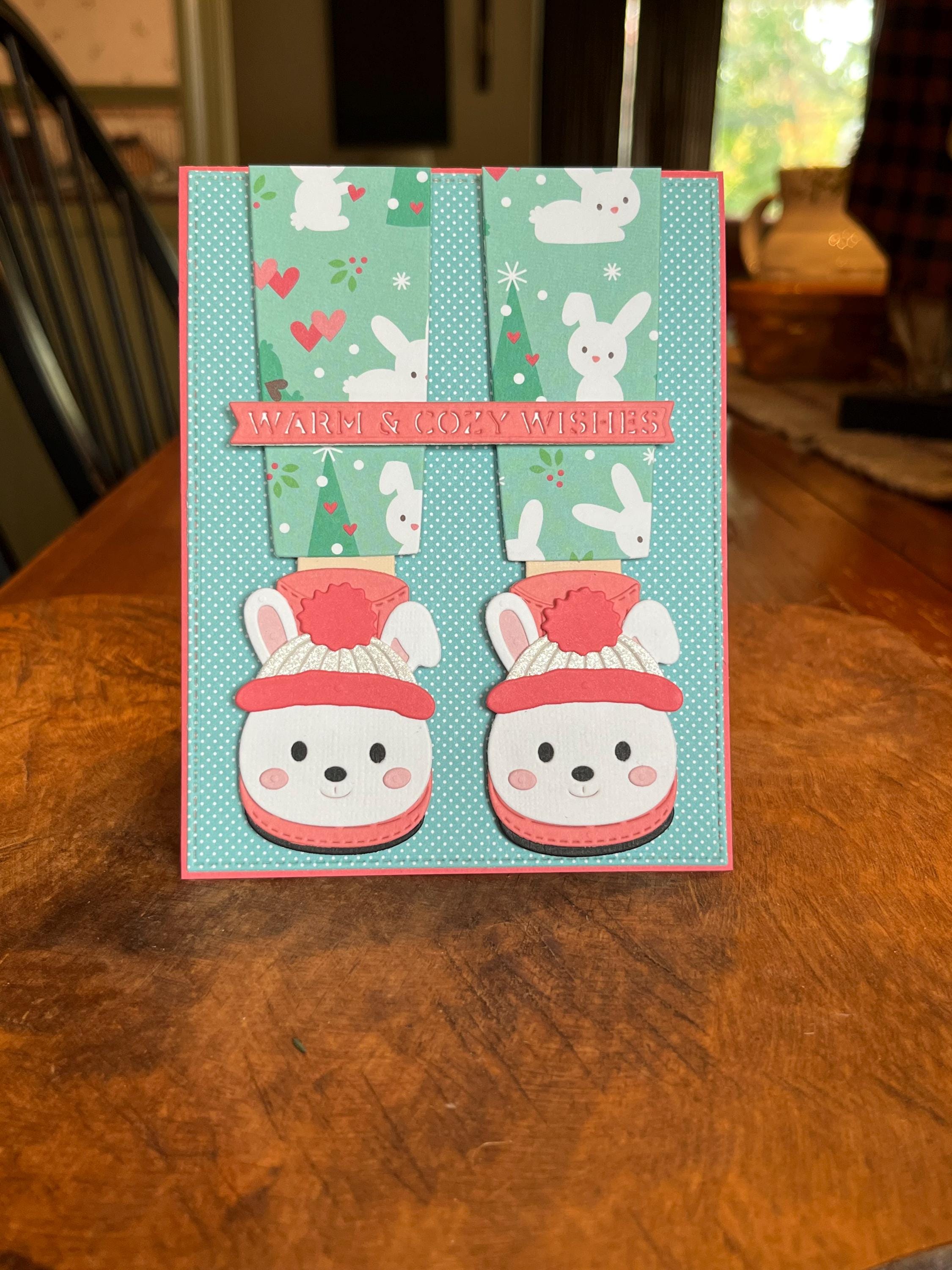 Christmas Cards Cozy Toes Slippers - Etsy
