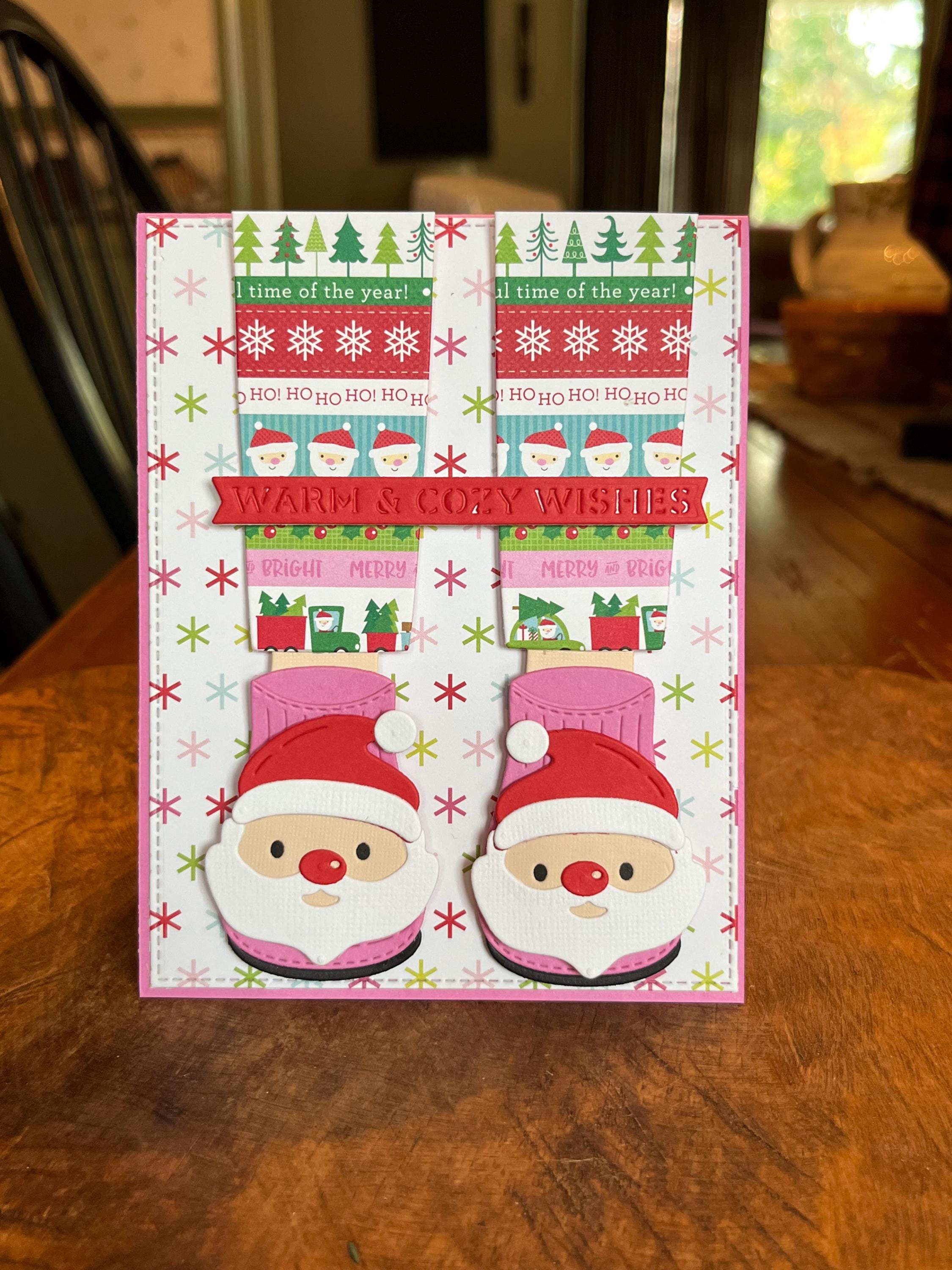 Christmas Cards Cozy Toes Slippers - Etsy