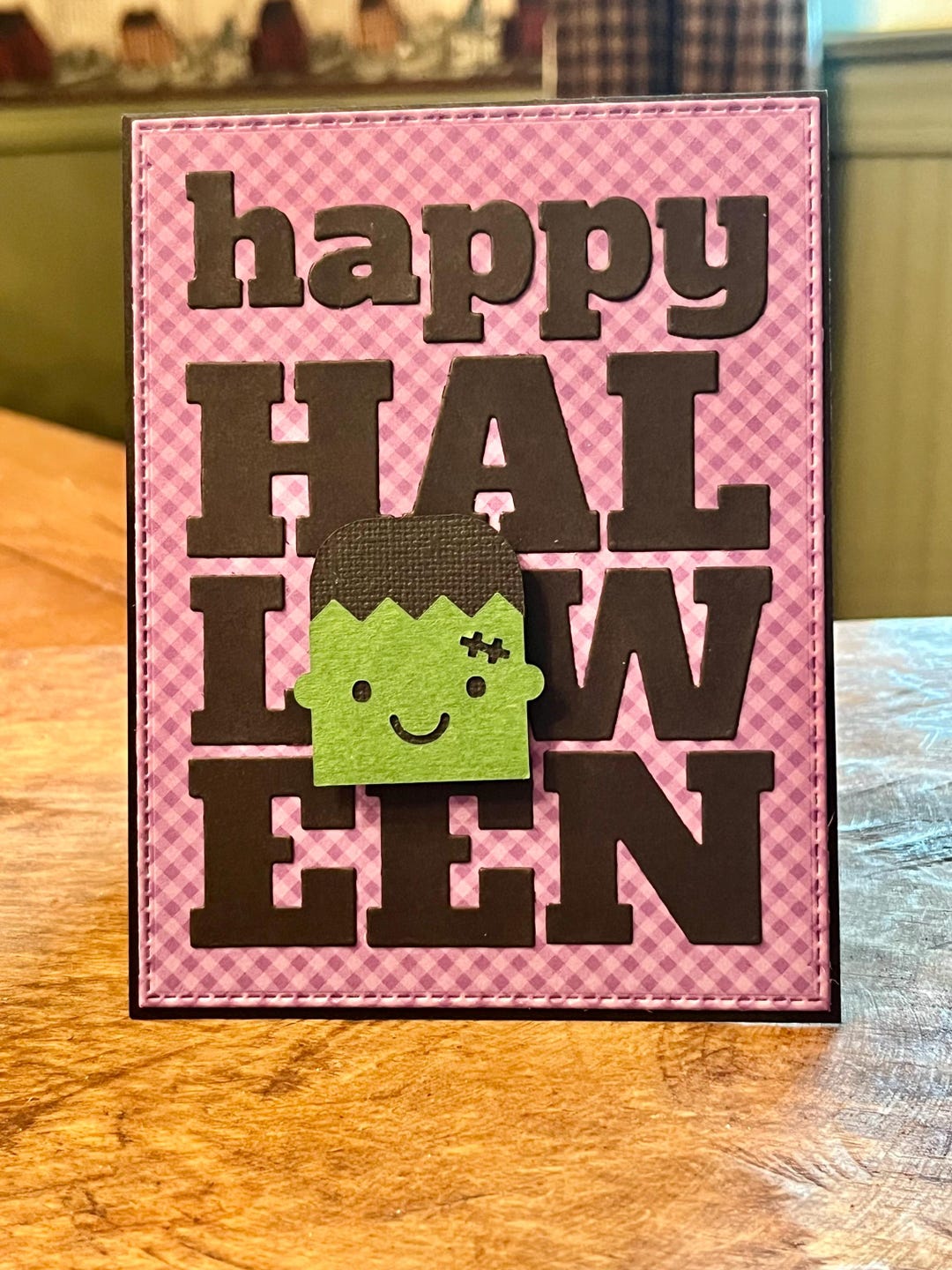 Happy Halloween Frankenstein Card - Etsy