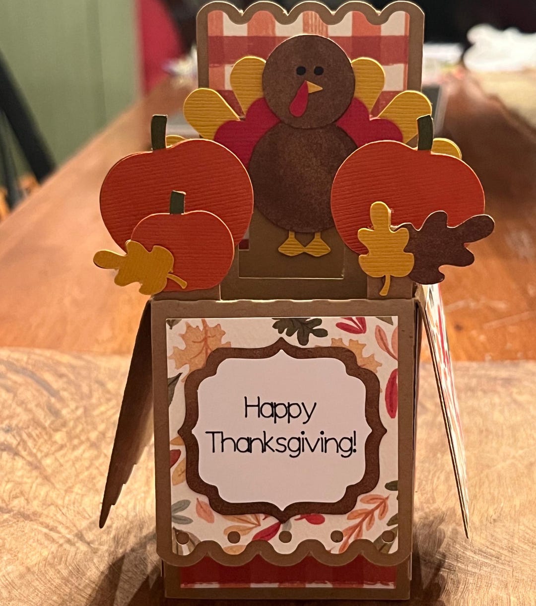 Handmade Pop-up Thanksgiving Card - Etsy