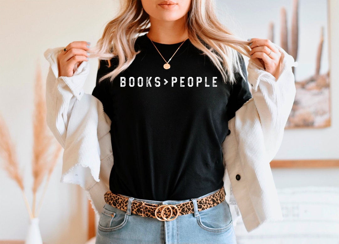 Funny Book Shirt, Books Over People Reading T Shirt Tank Tops ...