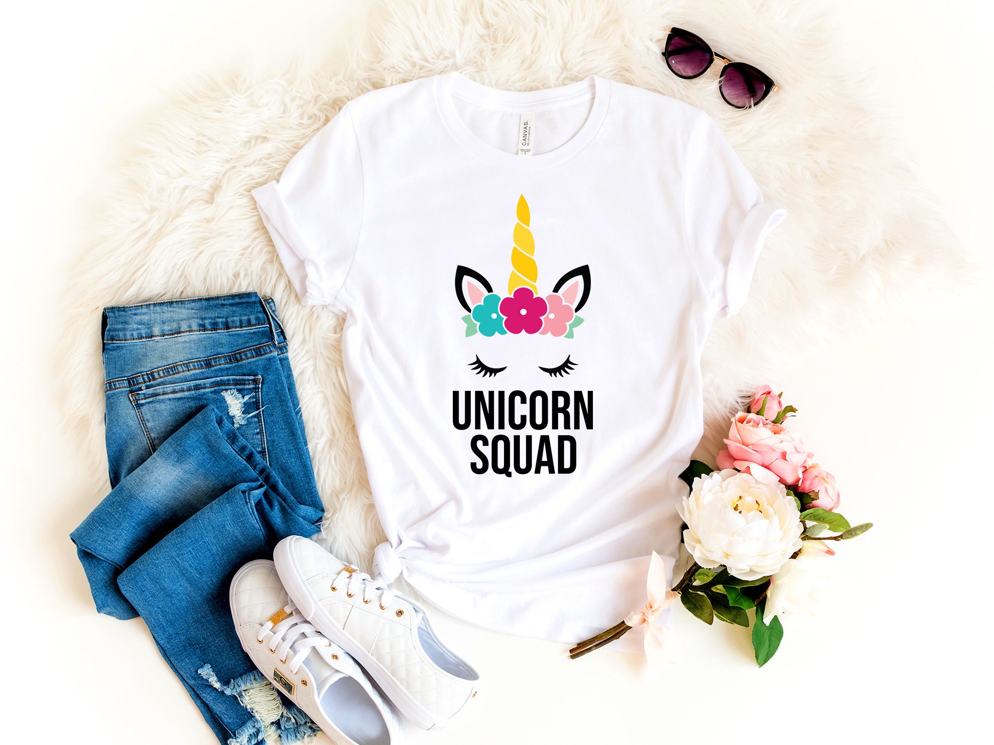 Unicorn Girl Squad T Shirt Tank Tops Kids T-shirt Sweatshirt Hoodie ...