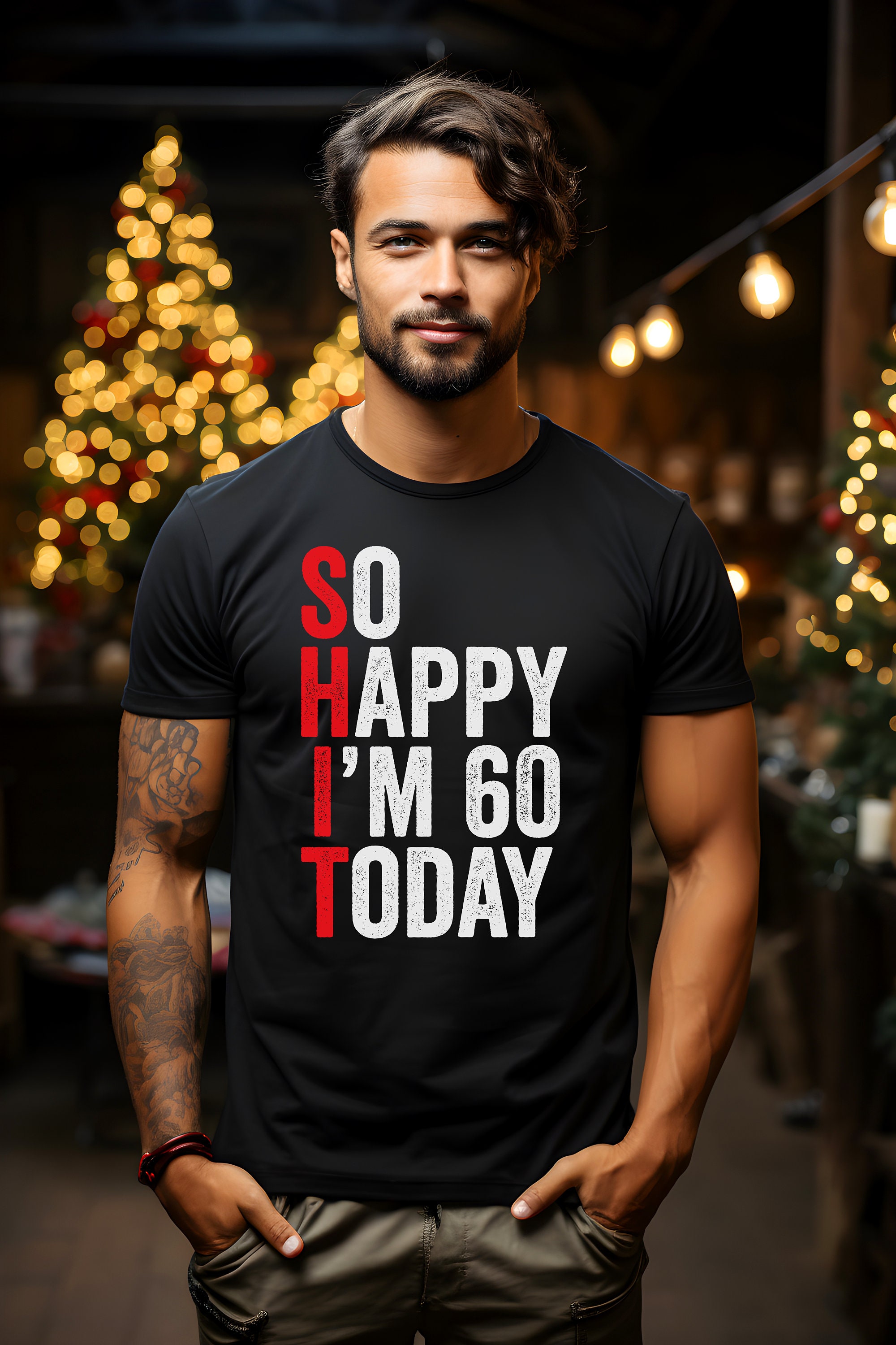 So Happy I'm Sixty T-shirt, Funny 60th Birthday Shirt, 60th Birthday ...
