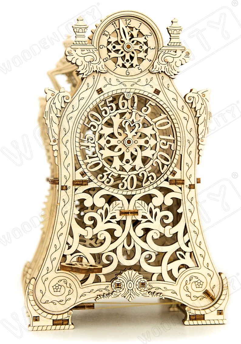 Magic Clock Wooden Mechanical Puzzles for Adults and Kids to Build 3D ...