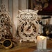Creative DIY 3D Owl Clock Wooden Model Building Block Kits Assembly Toy ...