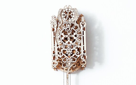 3D Wooden Puzzle Royal Clock by WOODEN.CITY Mechanical Model - Etsy