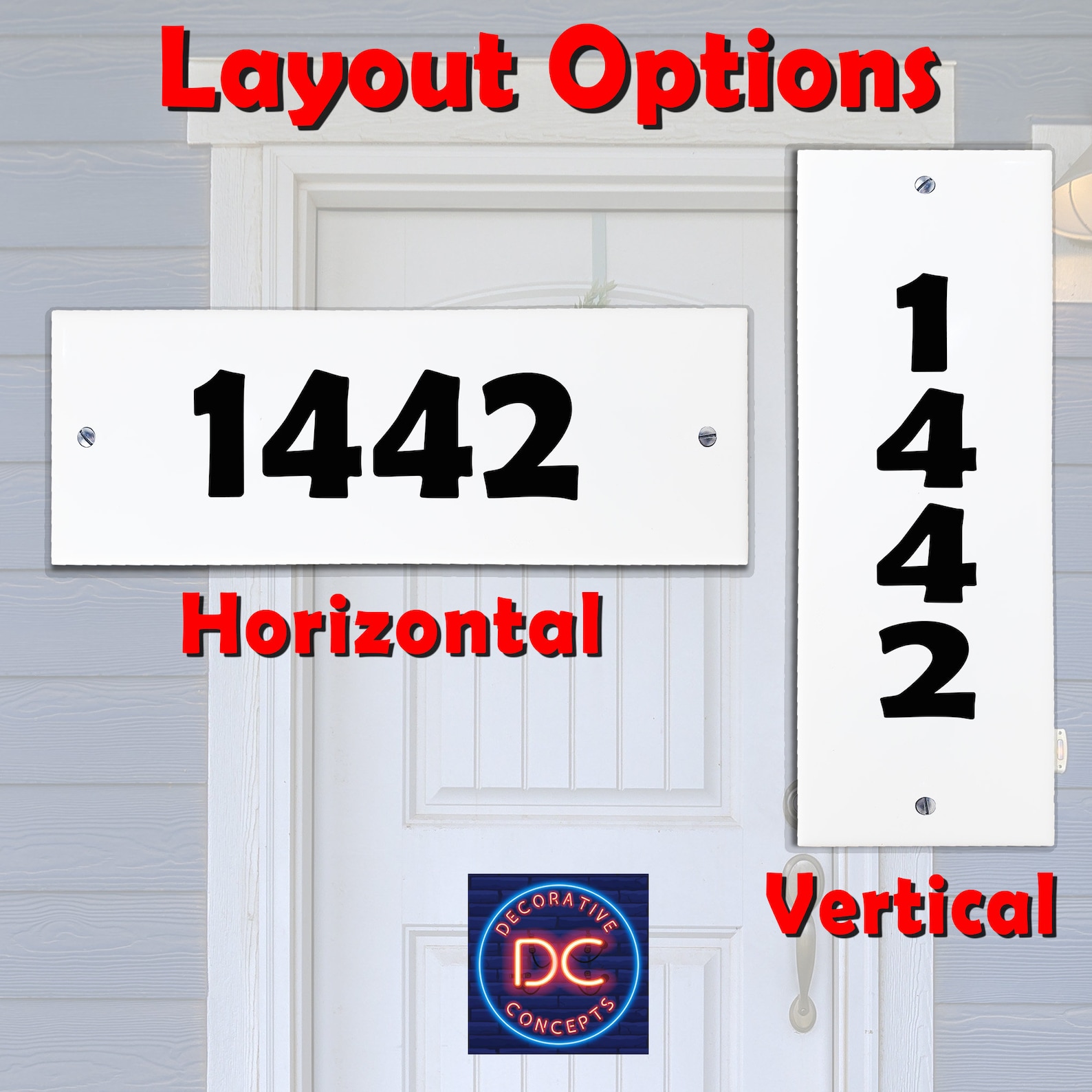 Palm Tree Themed Ceramic House Numbers Tropical Palms Themed - Etsy