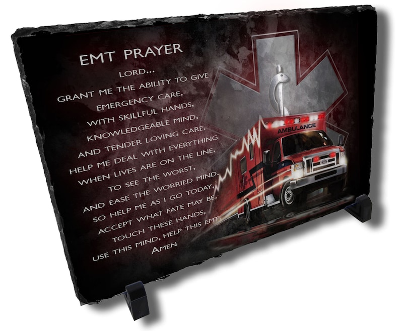 EMT Prayer Plaque EMT Memorial Plaques First Responder | Etsy