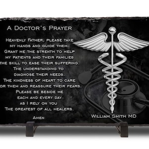 Personalized Physician's Prayer Stone Plaque, Doctor Gift - Etsy