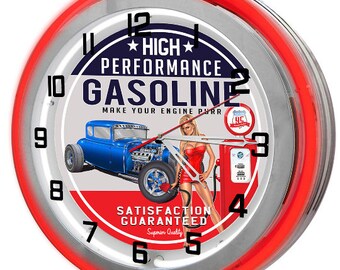 Hot Rod Neon Clock - Etsy