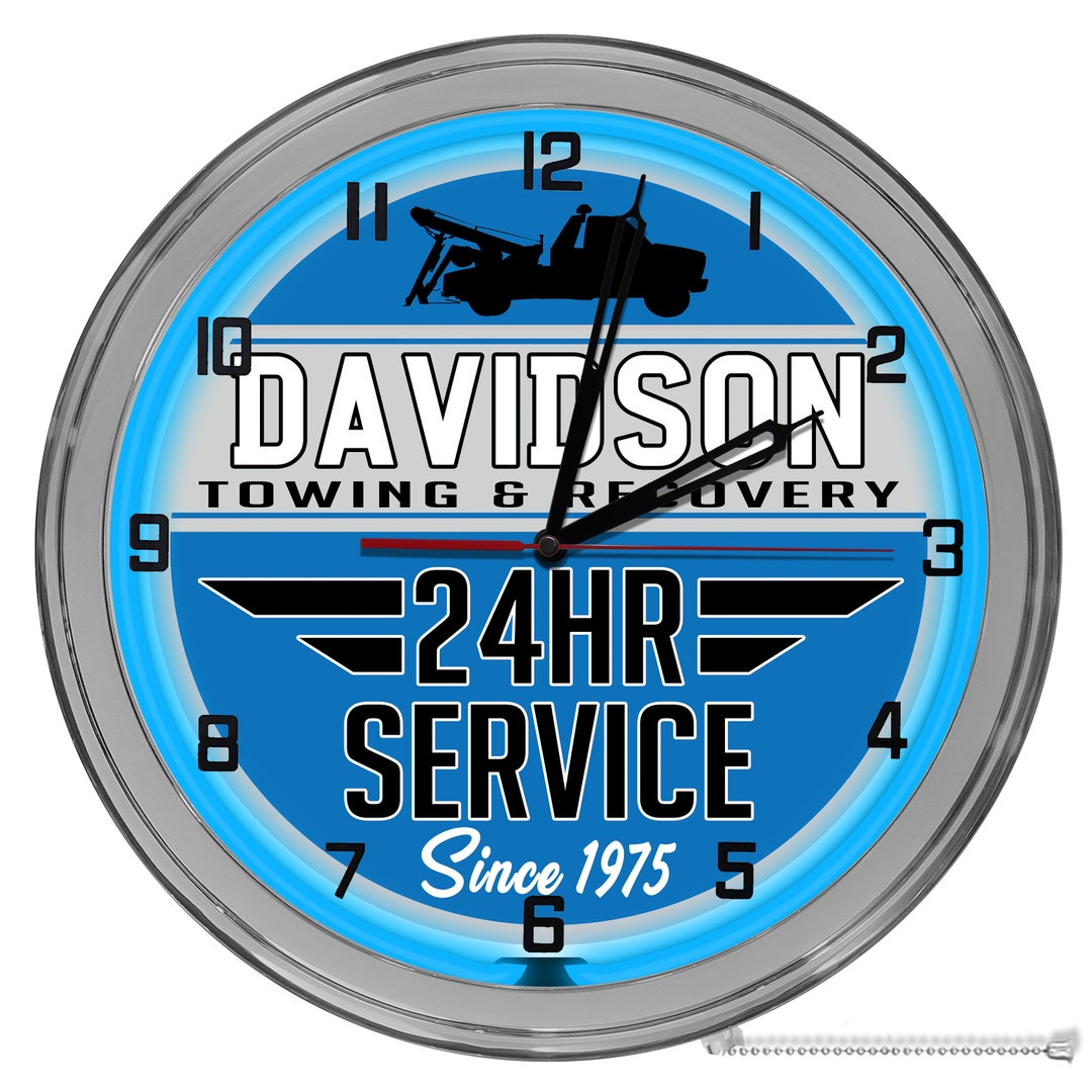 Towing Service Light up 16 in Clocks, Tow Truck Signs, Wrecker Service ...