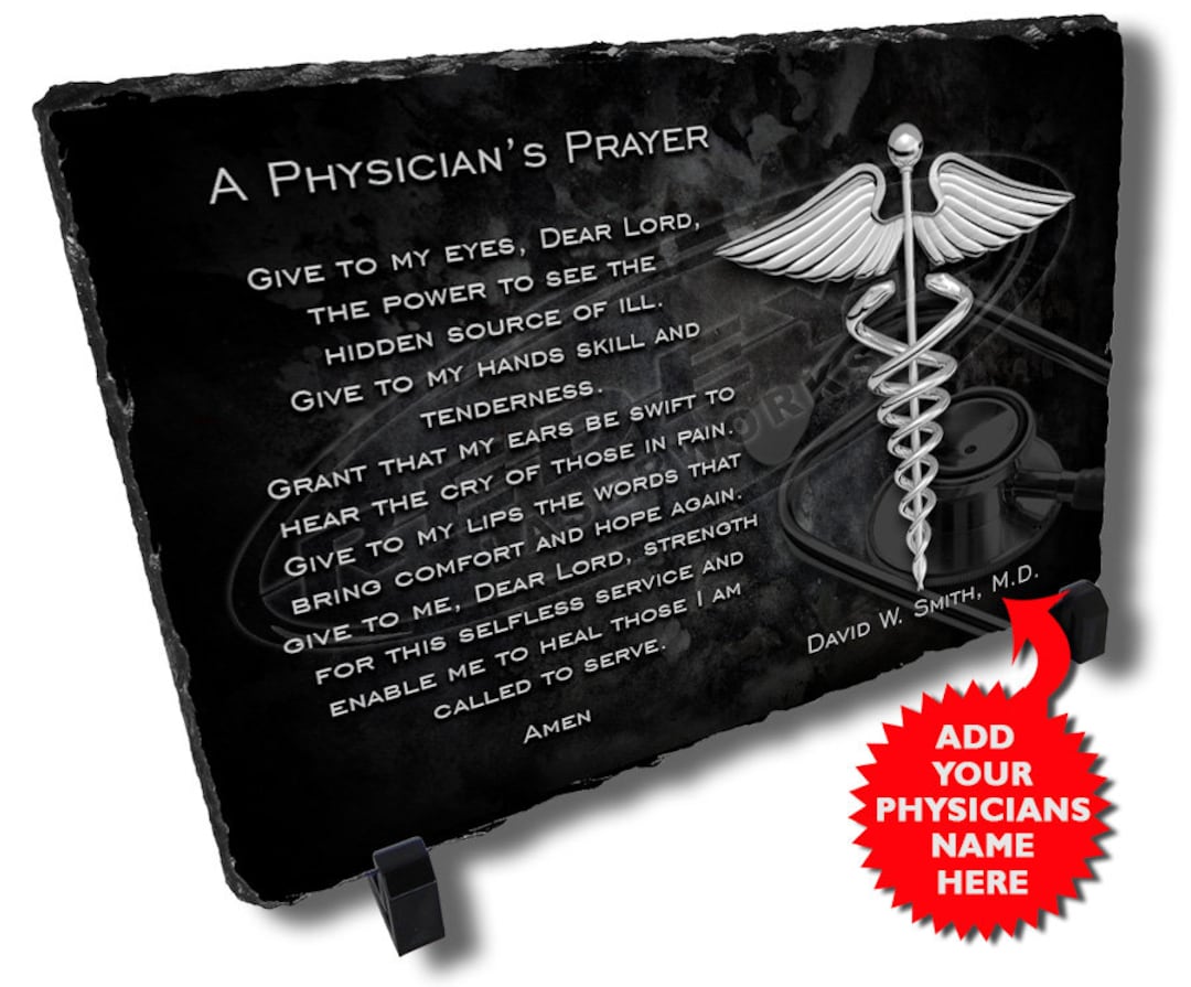 Physicians Prayer Plaques, Physicians Gifts, Medical School Graduation ...