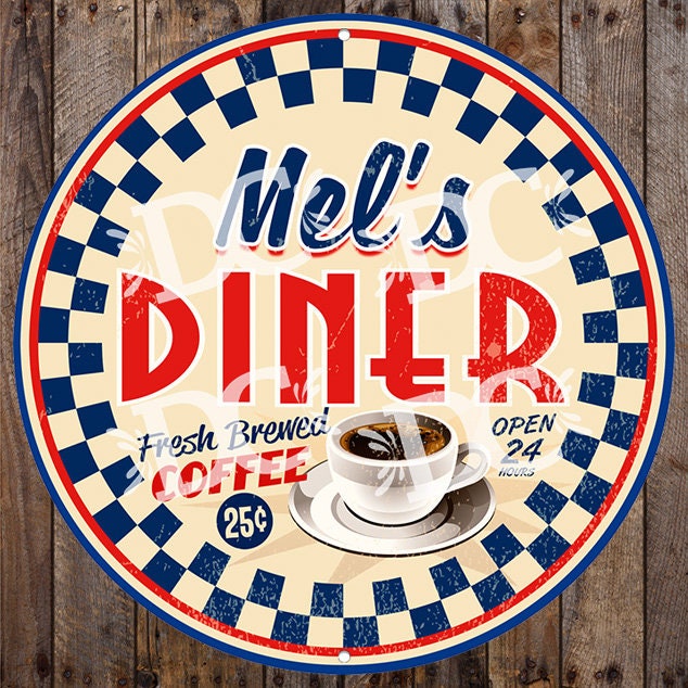 Diner Signs Customized Retro Drive in Diner Decor Diner Sign - Etsy