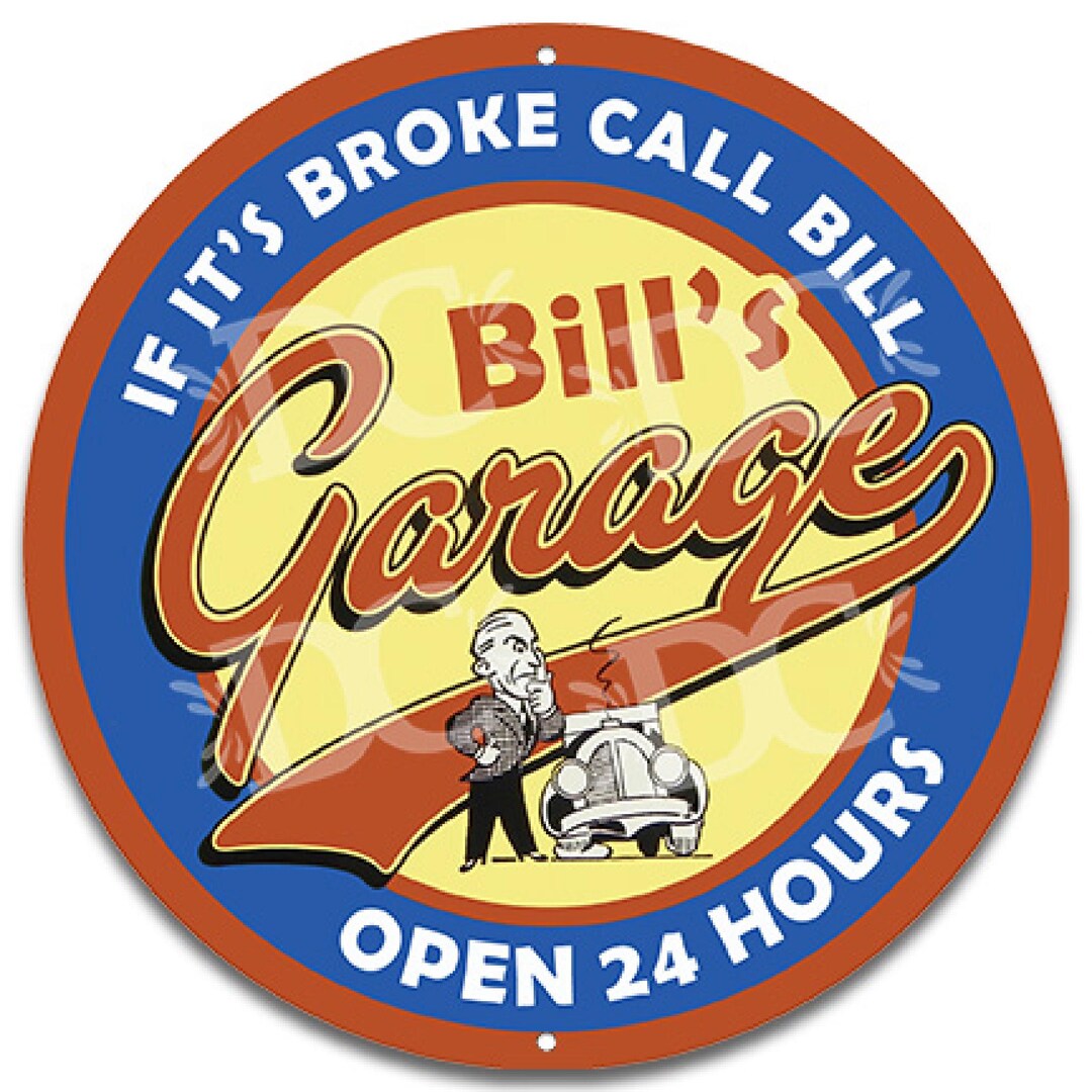 Personalized Dad's Garage Metal Sign: Funny Car Repair Decor - Etsy