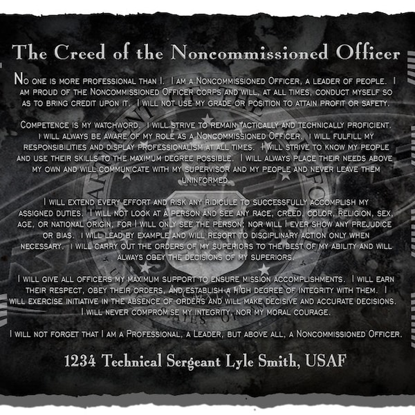 Air Force Creed - Etsy