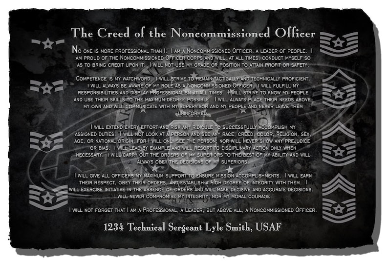 Airforce Creed Commemorative Stone Plaque, Air Force Creed Recognition ...