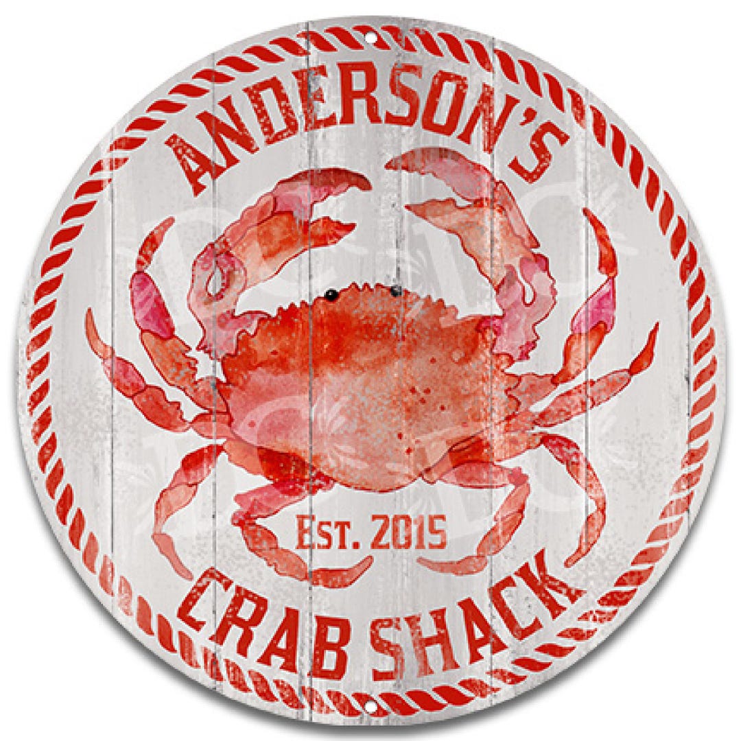 Custom Crab Shack Metal Sign: Nautical Seafood Restaurant Decor - Etsy
