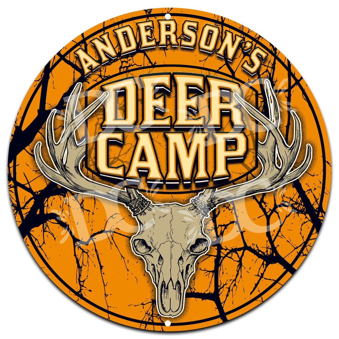 Deer Camp Customized Hunting Sign, Hunting Cabin Deer Hunting, Hunting ...