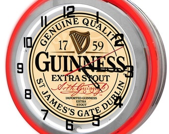 70s Guiness Beer Porthole Style Wall Clock Clocks Home & Living etna.com.pe