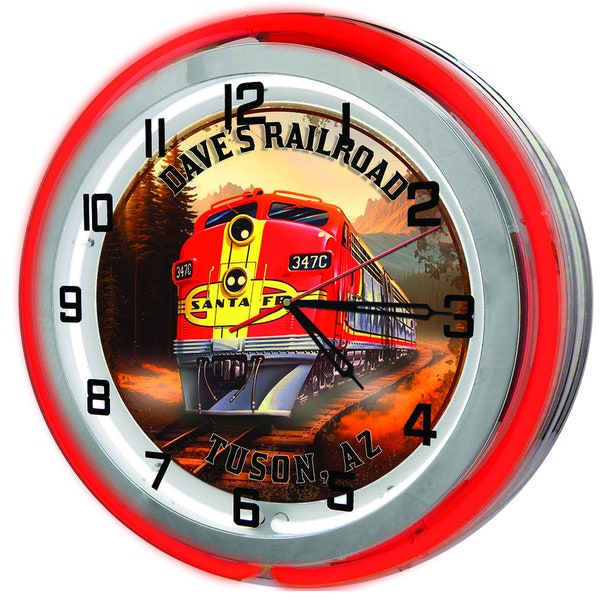 Santa Fe Railroad Clock - Etsy