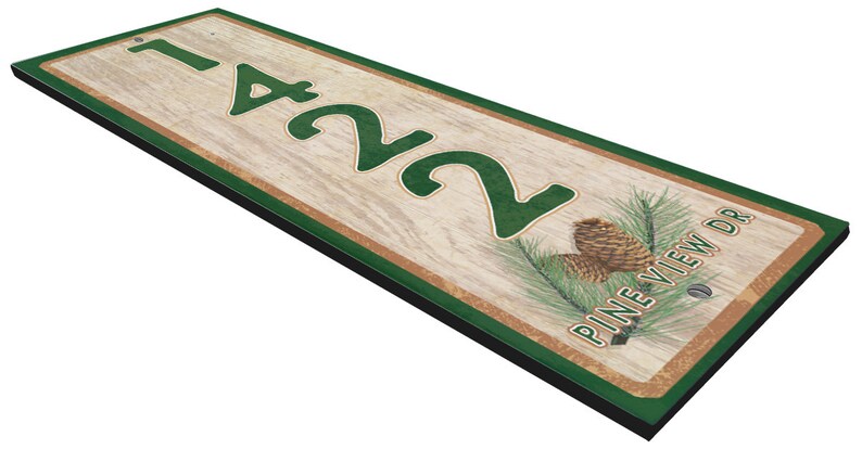 Pine Tree Themed Ceramic House Numbers Pine Branch Welcome | Etsy