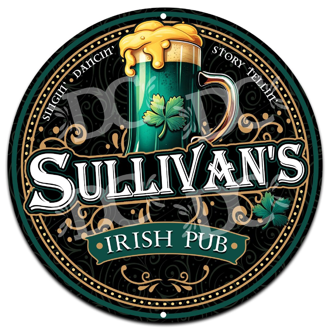 Irish Pub Metal Sign, Ireland Tavern Sign, Celtic Pub Sign, Ireland Bar ...