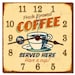 Retro Coffee Shop Wall Clock, Diner Cafe Decor - Etsy
