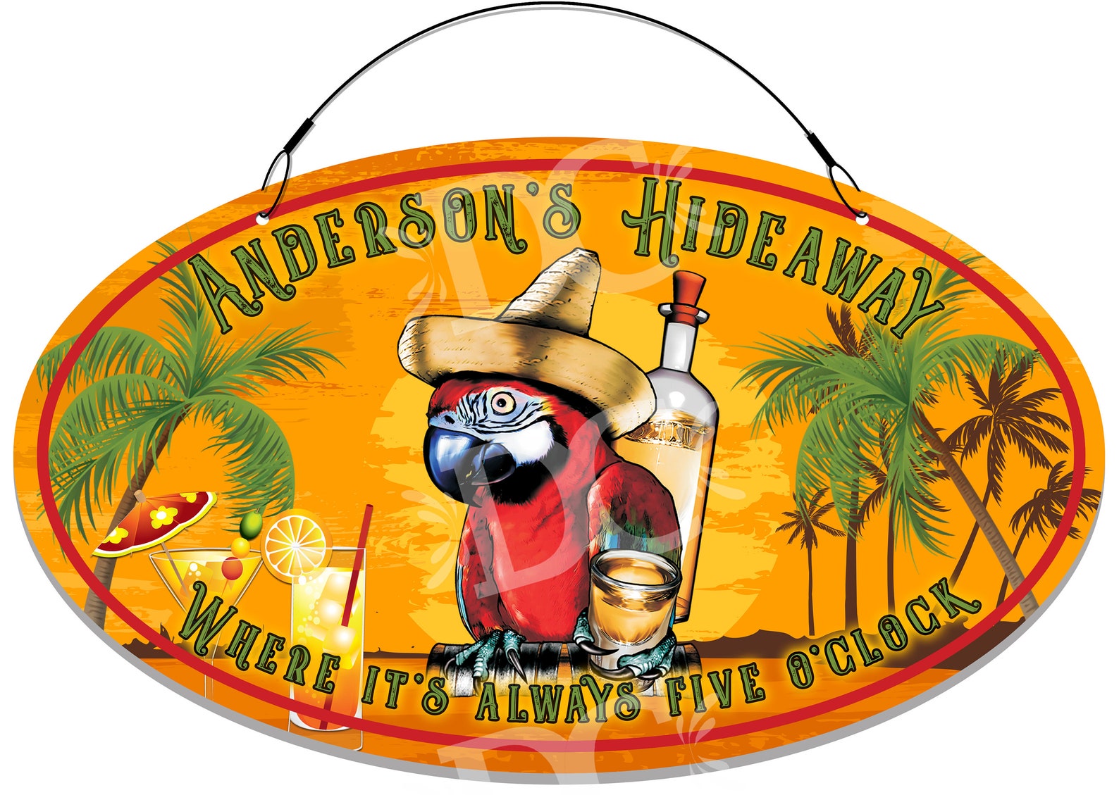 Tequila Parrot Metal House Sign, Beach Bar Décor Signs, Signs for Tiki ...