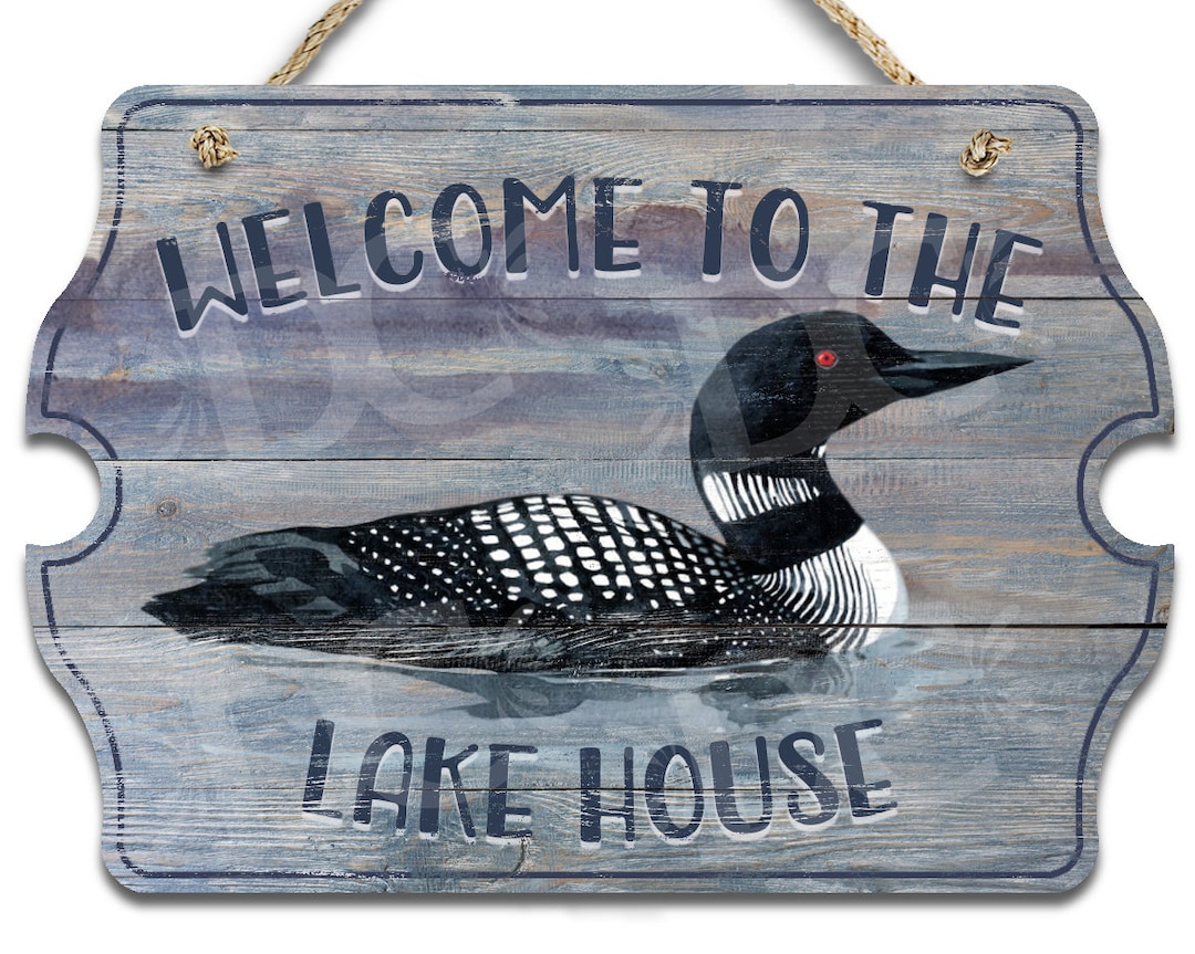 Loon Themed House Sign, Loon Cabin Sign, Loon Decor, Cabin Decor ...