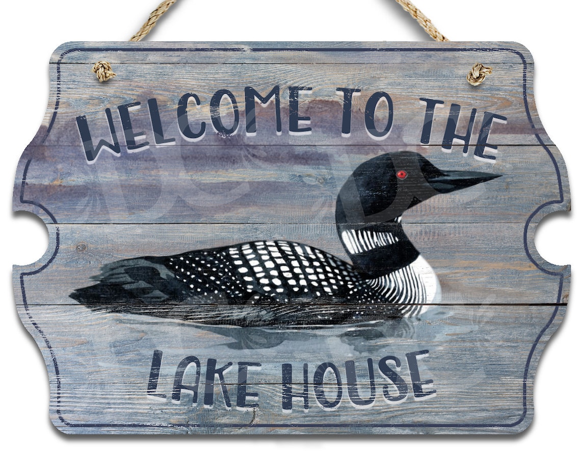 Loon Themed House Sign, Loon Cabin Sign, Loon Decor, Cabin Decor ...