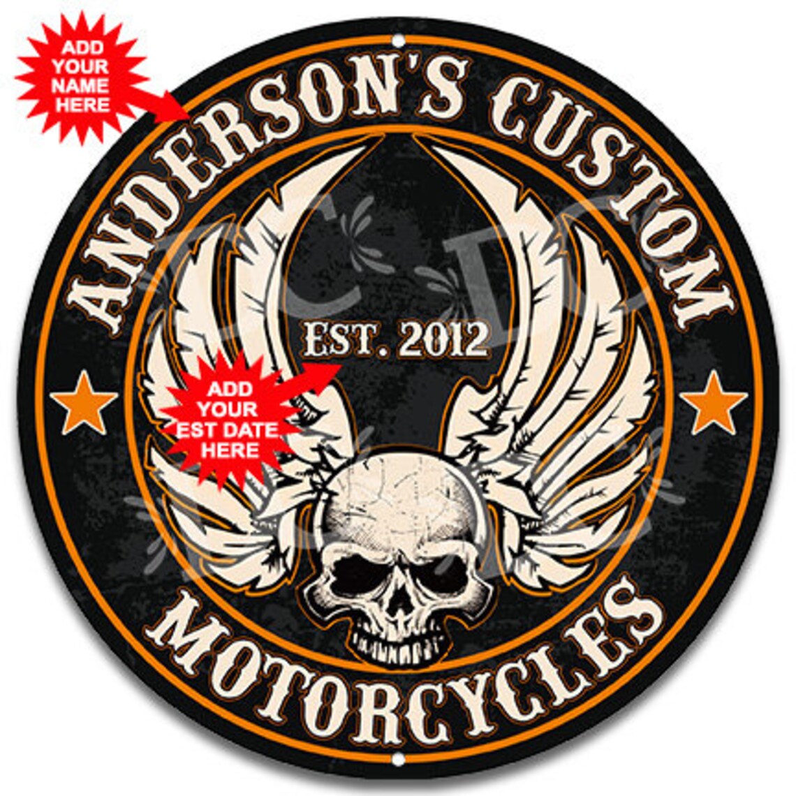 Motorcycle Shop Sign Biker Garage Sign Custom Motorcycle - Etsy