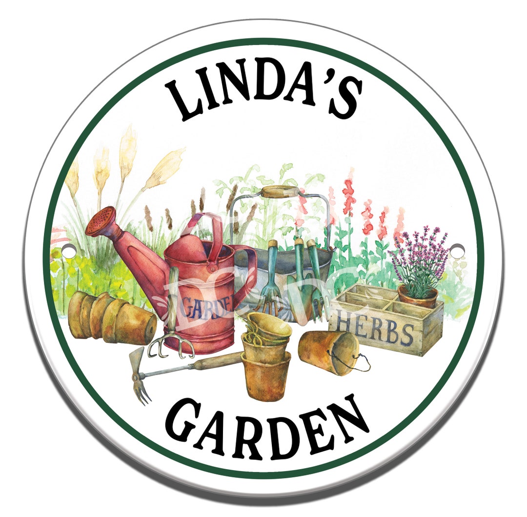 Personalized Garden Ceramic Welcome Sign: Backyard Flowers House Tile ...