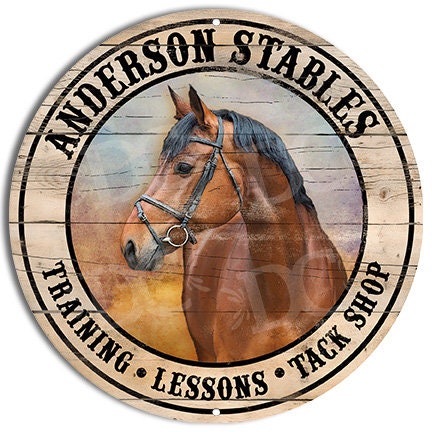 Horse Farm Custom Signs Horse Stable Rustic Sign Horse Barn - Etsy