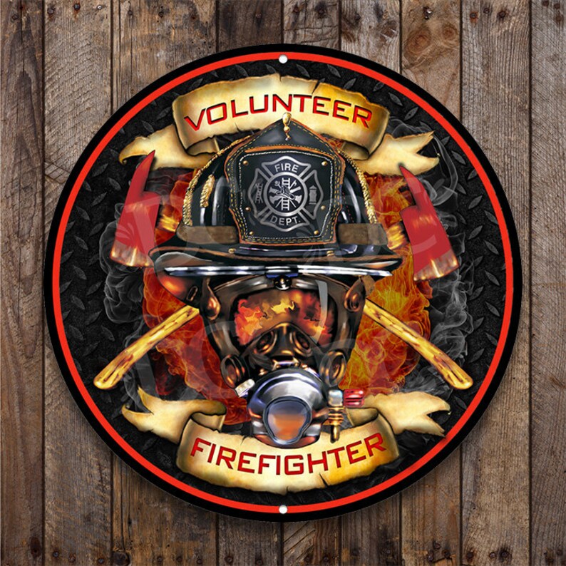 Firefighter Custom Signs Firehouse Signs Volunteer | Etsy