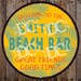 Tropical Beach Bar Custom Sign, Beach Bar Welcome Sign, Tiki Bar ...