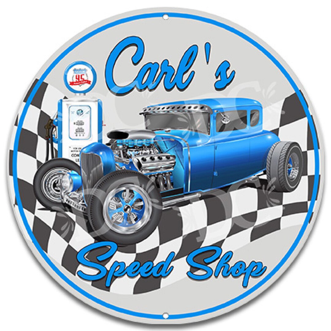 Custom Speed Shop Sign: Hot Rod Garage Decor - Etsy