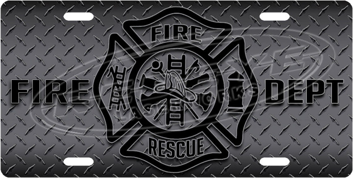 Fire Department License Plate Tag Firefighter License Plates - Etsy