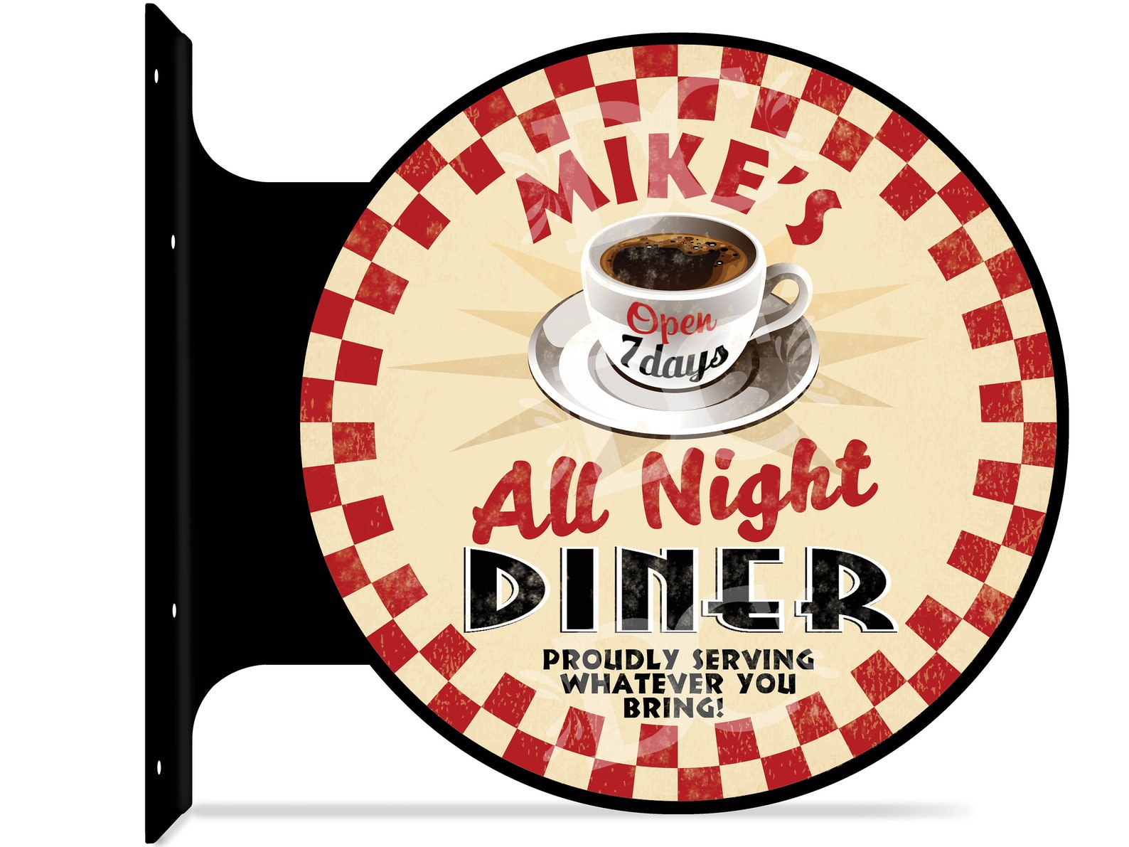 Diner Restaurant Double Sided Sign, Vintage Diner Décor, Restaurant ...