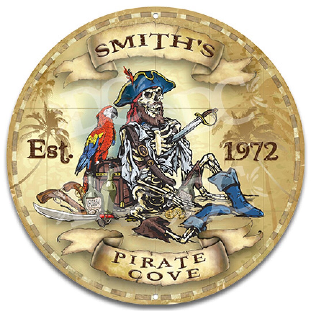 Personalized Pirate Cove Sign: Fun Tiki Bar Decor - Etsy