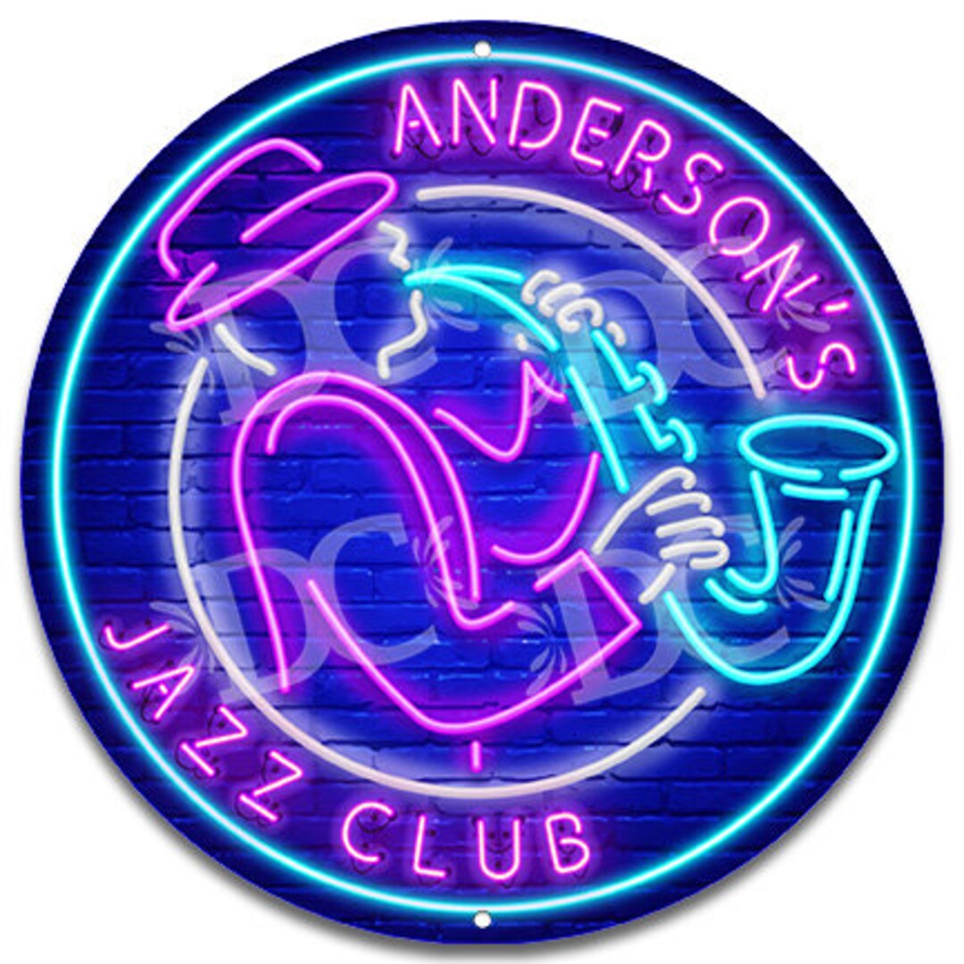 Jazz Club Neon Themed Custom Sign, Jazz Bar Signs, Night Club Bar Decor ...