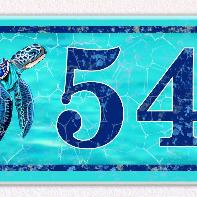 Coastal House Number - Etsy