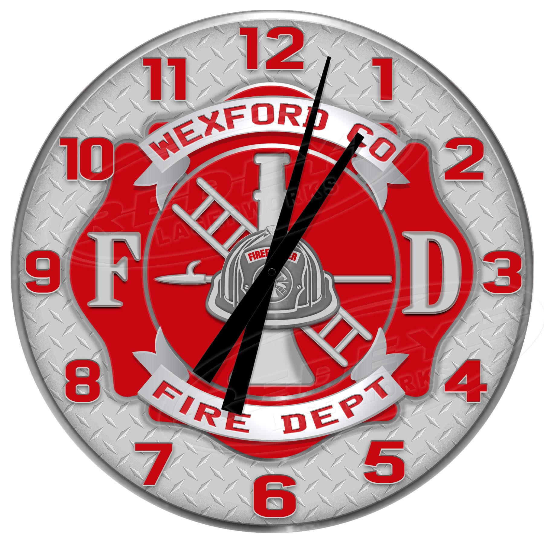 Personalized Firefighter Wall Clock: Fire Station Decor - Etsy