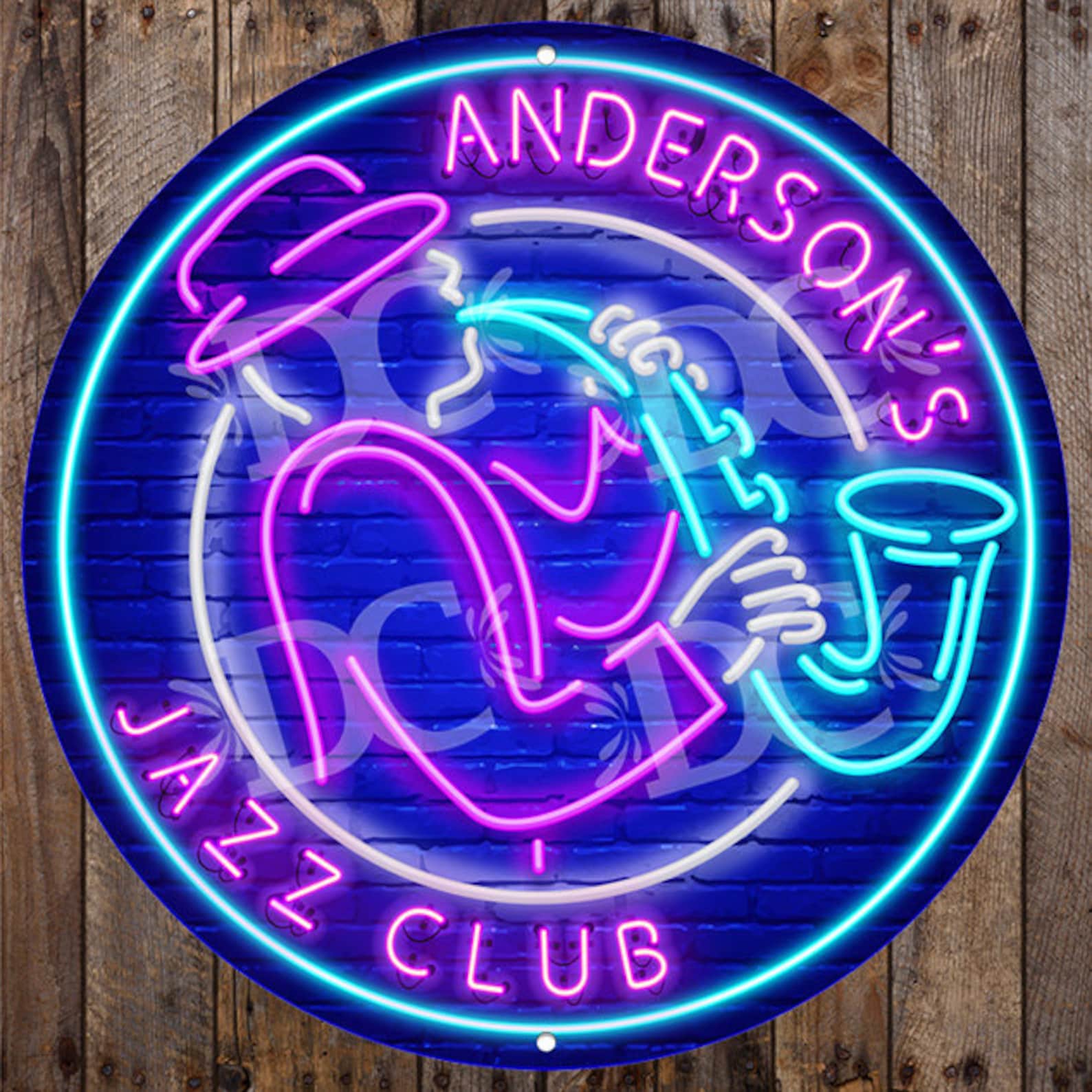 Jazz Club Neon Themed Custom Sign Jazz Bar Signs Night Club - Etsy