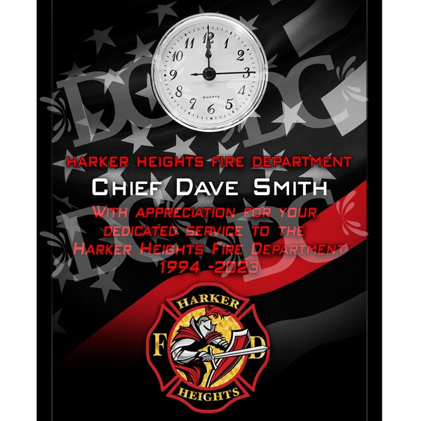 Firefighter Retirement Clock - Etsy