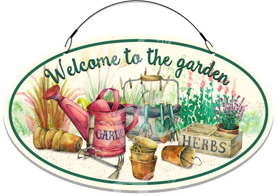 Garden Welcome Sign Garden Signs Garden Décor Signs - Etsy