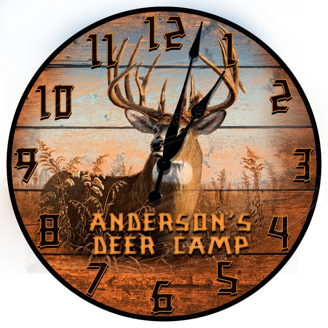 Deer Camp Clocks, Hunting Camp Clock, Deer Hunting Clocks, Deer Hunter ...